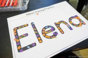 Editable Name Outline Sticker Practice - Create Printables