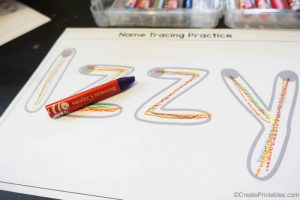 Rainbow Name Tracing Practice - Create Printables