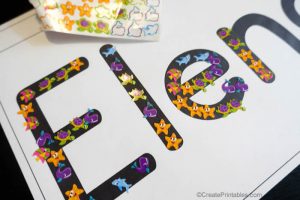 Editable Name Outline Sticker Practice - Create Printables